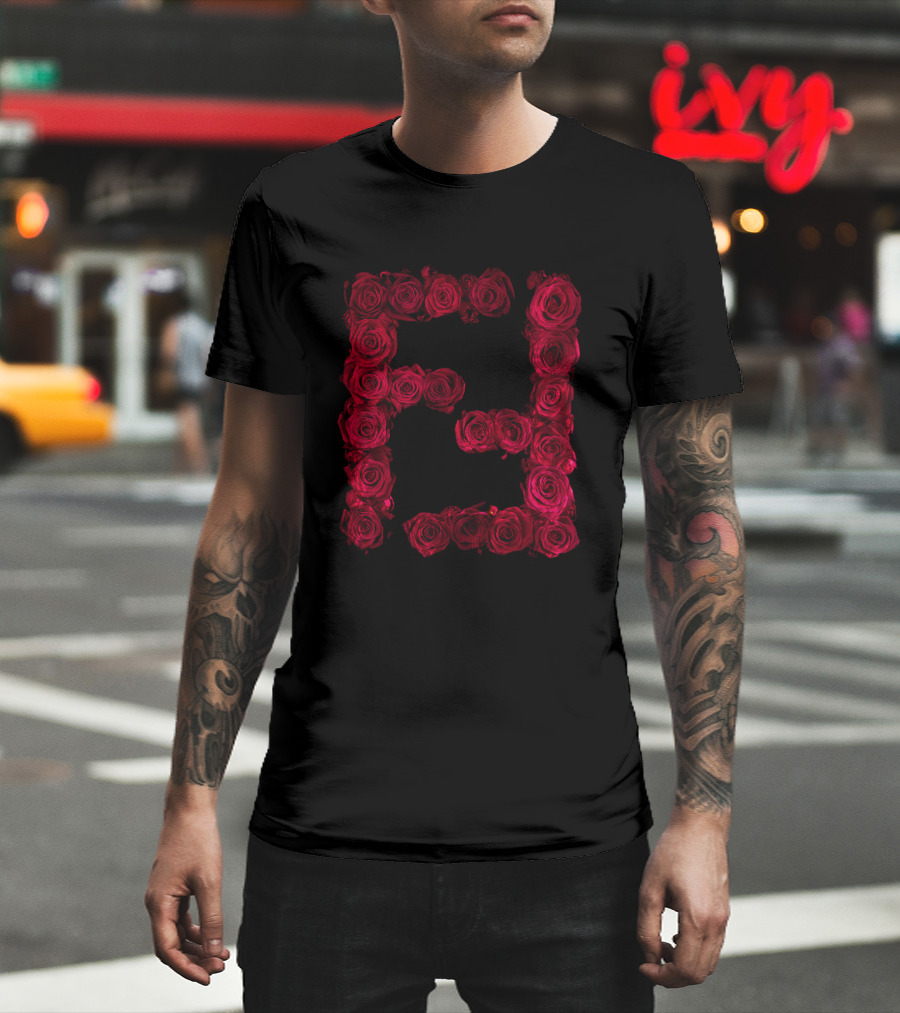 FD Red Roses Block Letters T-Shirt