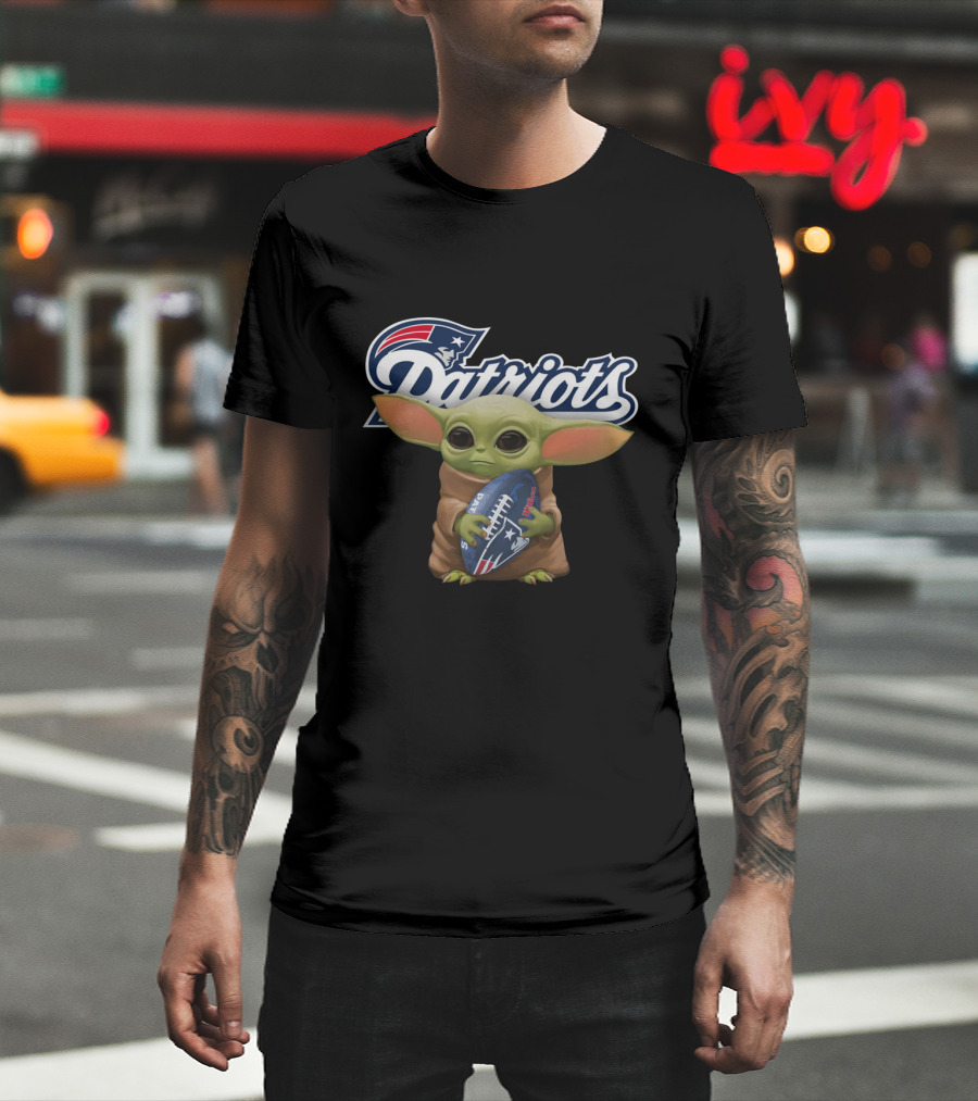 Patriots Football Yoda Grogu Fusion T-Shirt