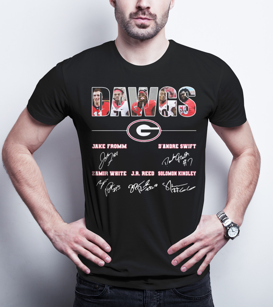 DAWGS Jake Fromm D'Andre Swift Zamir White J.R. Reed Solomon Kindley Georgia Football T-Shirt