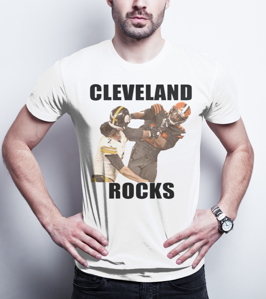 Cleveland Rocks Rudolph Started It Football Rivalry Clash T-Shirt