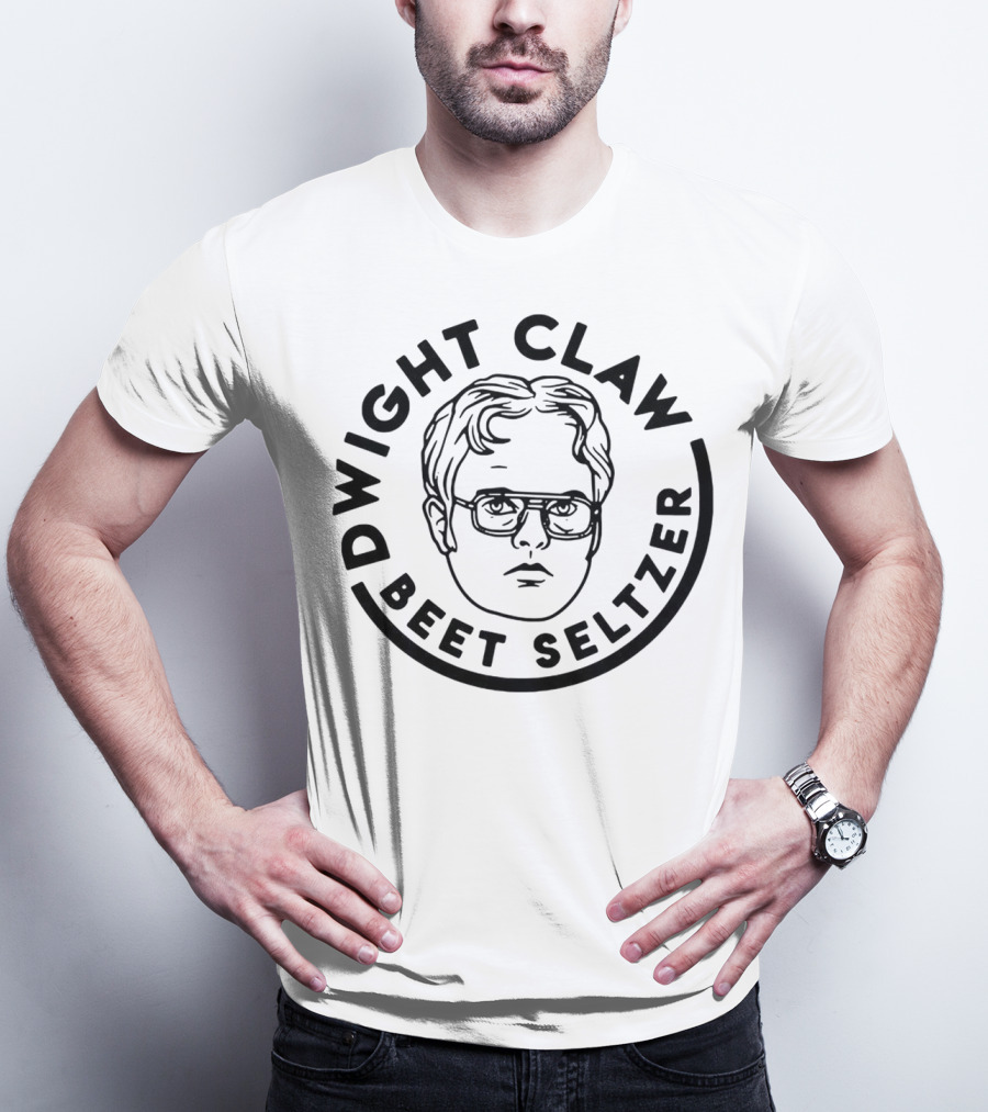Dwight Claw Beet Seltzer Schrute Face Drawing T-Shirt