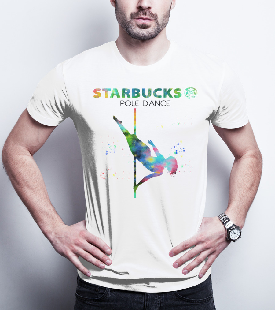 Starbucks Pole Dance Colorful T-Shirt