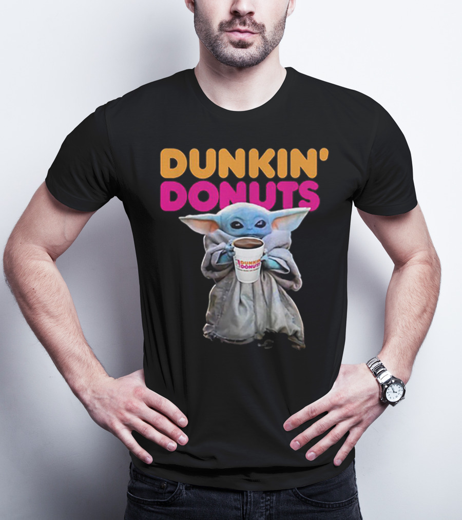 Dunkin' Donuts Baby Yoda Star Wars Coffee Cup T-Shirt