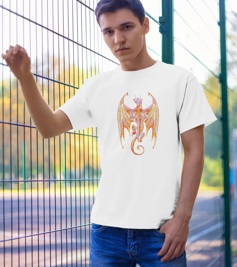 Dragon Sword Norse Mythology Fusion T-Shirt