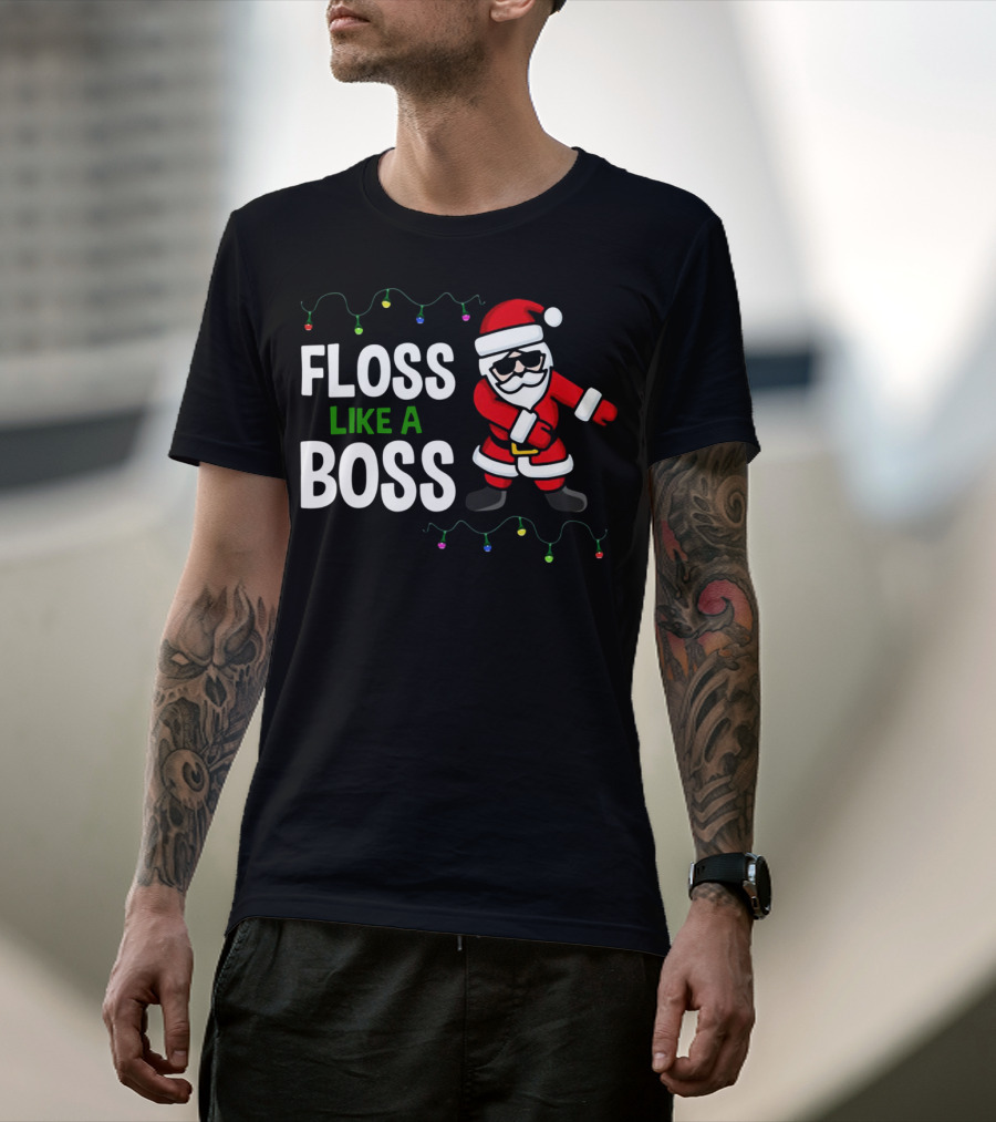 Floss Like A Boss Christmas Dance Santa T-Shirt