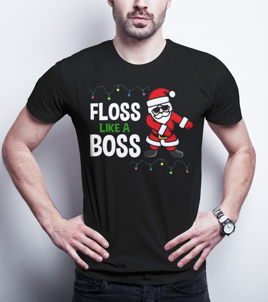 Floss Like A Boss Christmas Dance Santa T-Shirt
