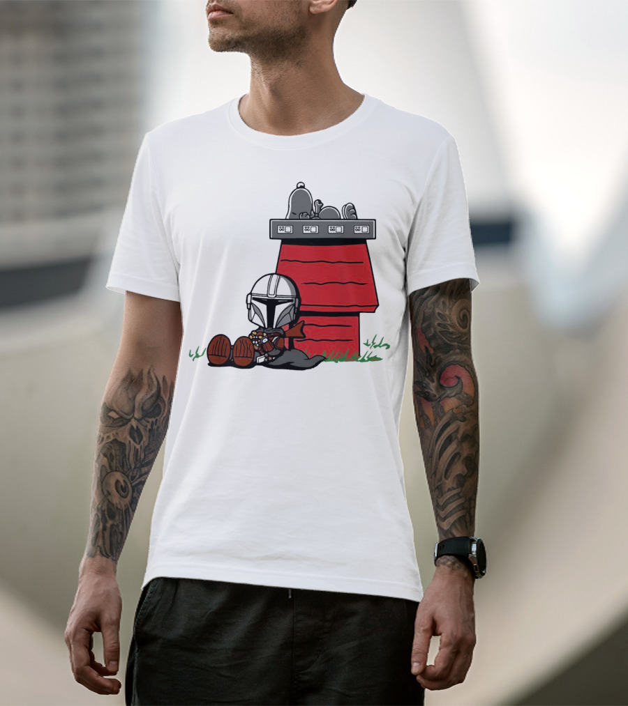 The Mandalorian And Snoopy House Crossover T-Shirt