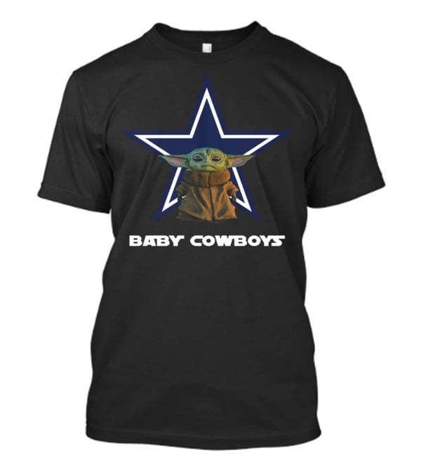 Baby Yoda Baby Cowboys Star Fan T-Shirt