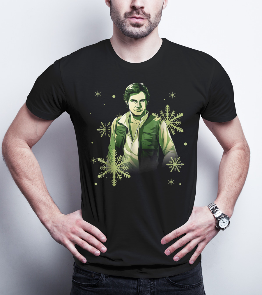 Star Wars Han Solo Christmas Noel Snowflake Fan T-Shirt