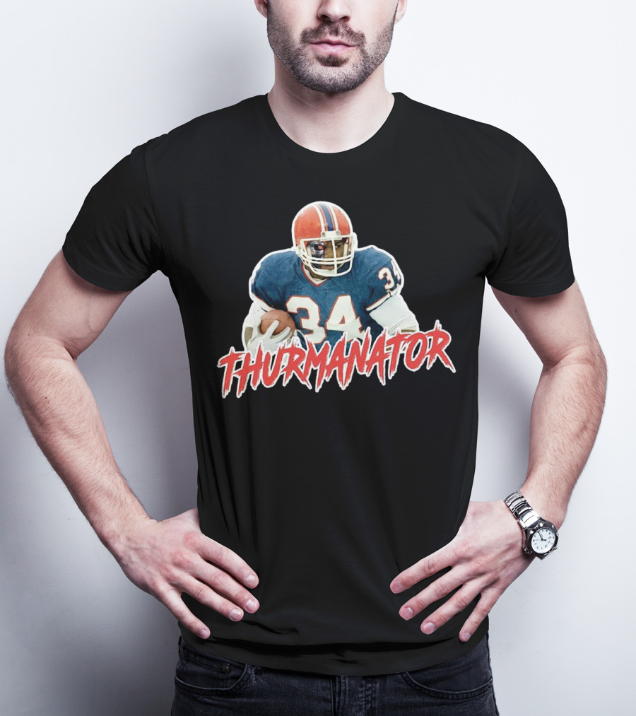 Thurmanator 34 Vintage Football Jersey Memorabilia T-Shirt