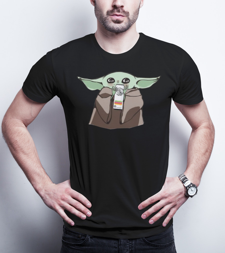 Baby Yoda Holding Baby Claw Can T-Shirt