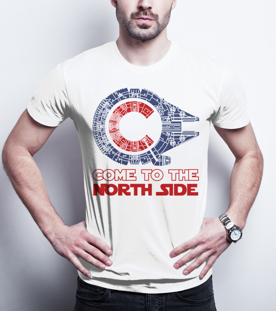 Come To The North Side Star Wars Millennium Falcon Chicago Cubs T-Shirt