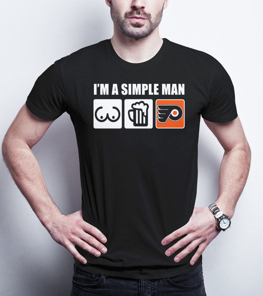 I'm A Simple Man Beer Philadelphia Flyers T-Shirt