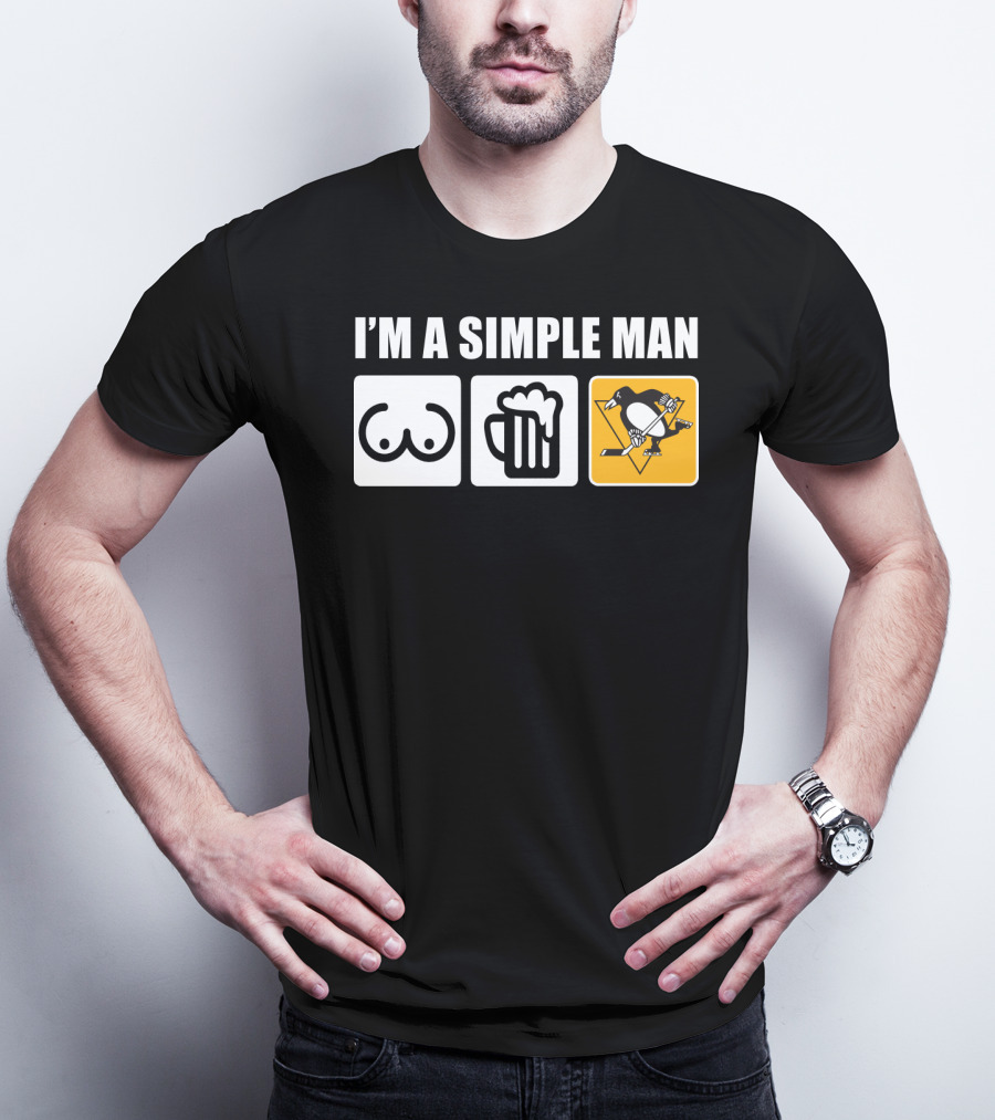 I'm A Simple Man Beer Penguins T-Shirt