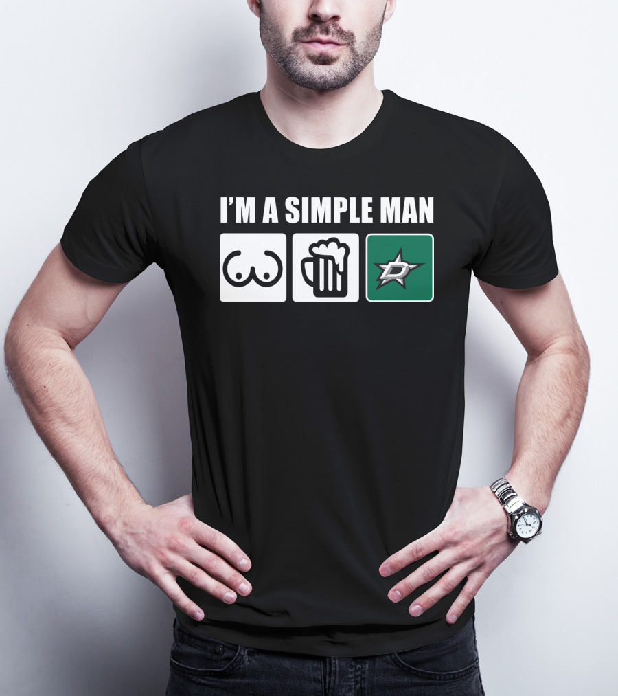 I'm A Simple Man Beer Stars T-Shirt