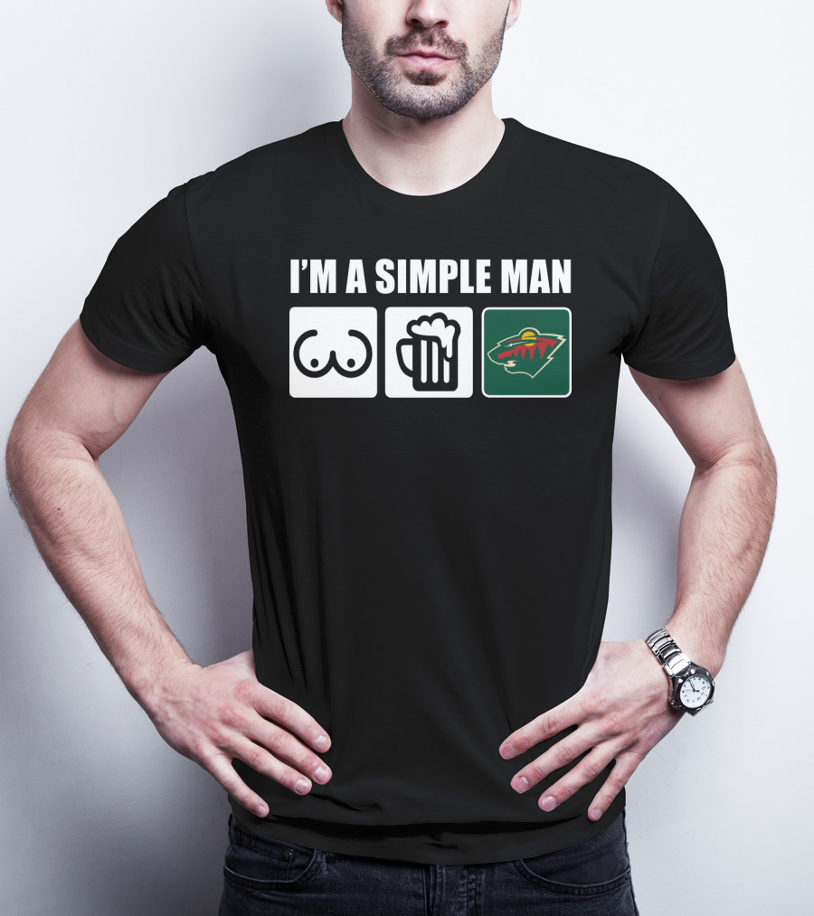 I'm A Simple Man Wilds Beer Hockey T-Shirt