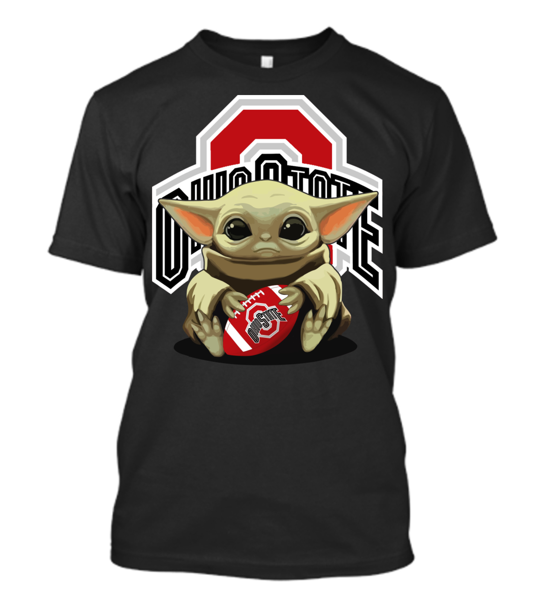 Ohio State Baby Yoda Football T-Shirt