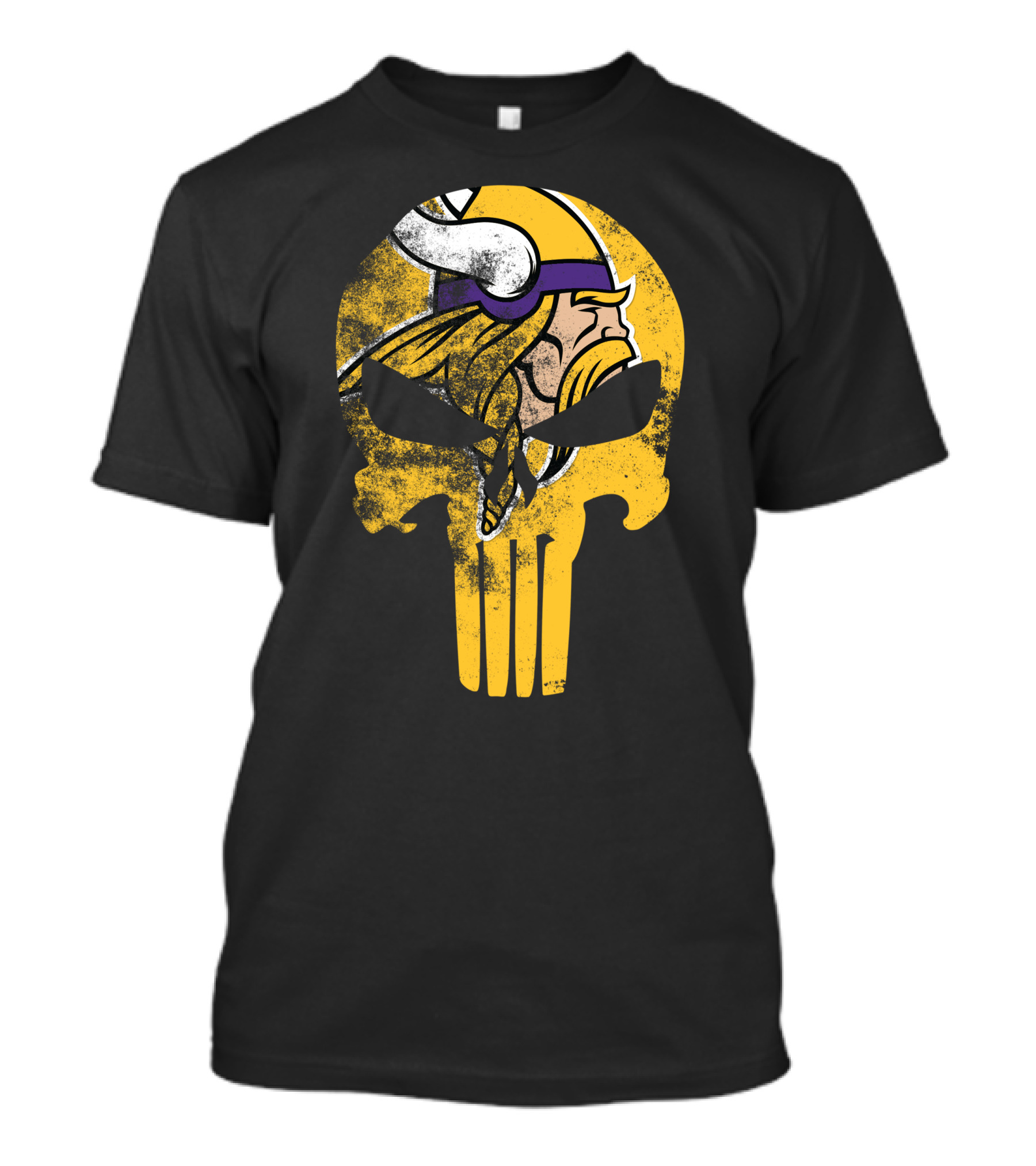 Vikings Skull Punisher Crossover T-Shirt