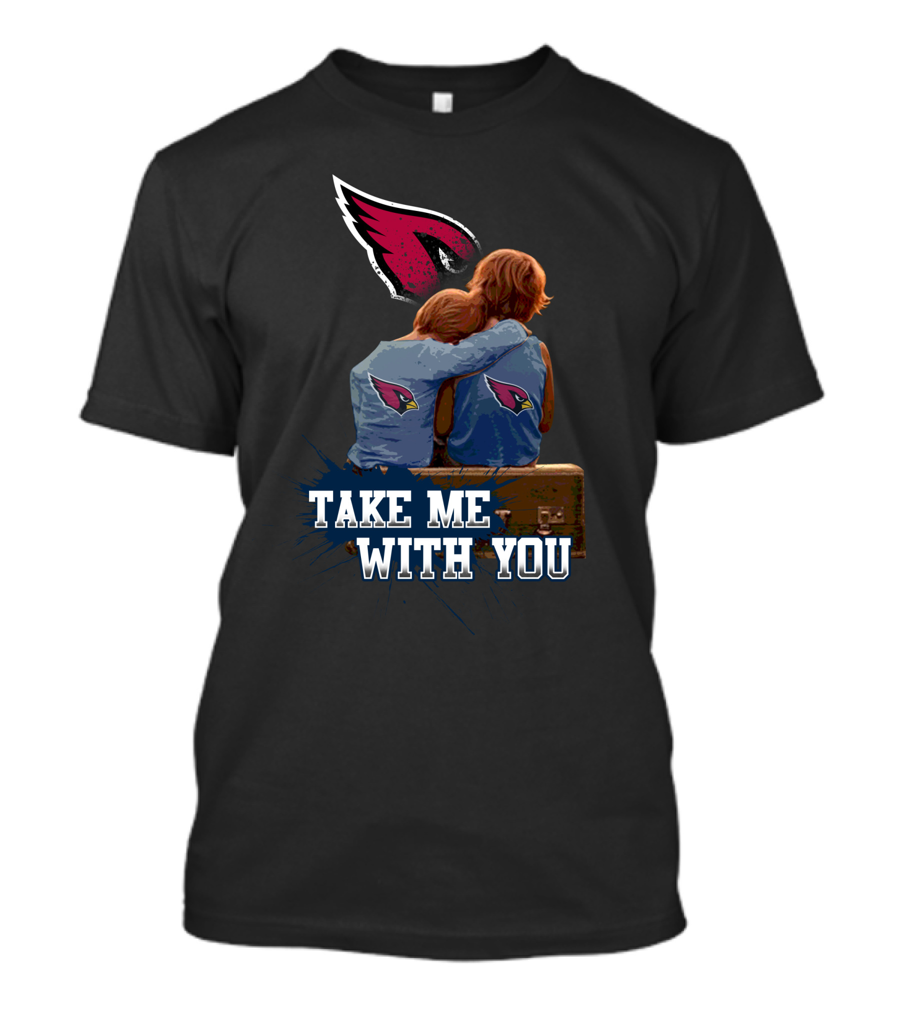Cardinals Take Me With You Logo And Fans Embracing T-Shirt