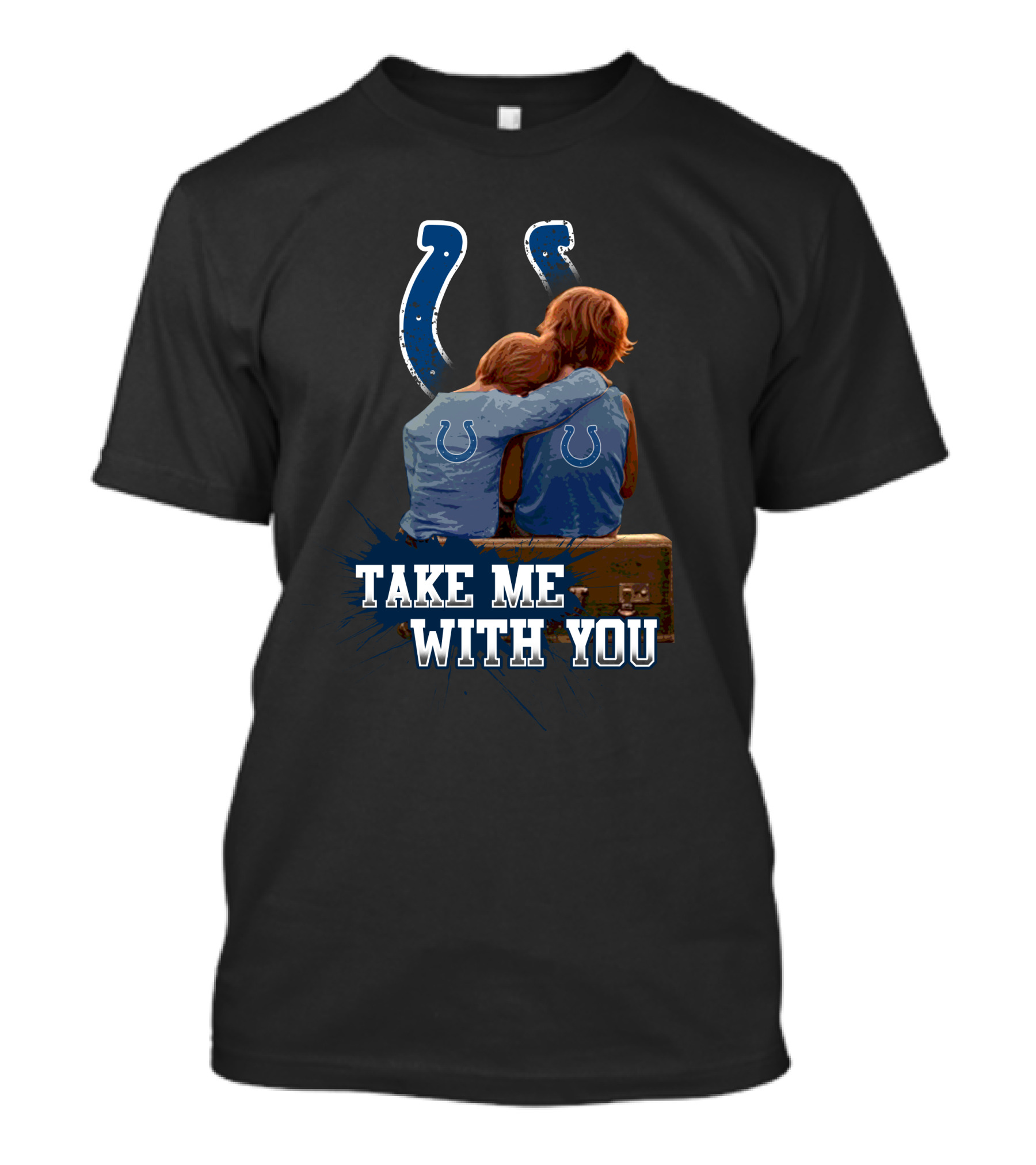 Take Me With You Colts Horseshoe Emblem Kids Embrace T-Shirt