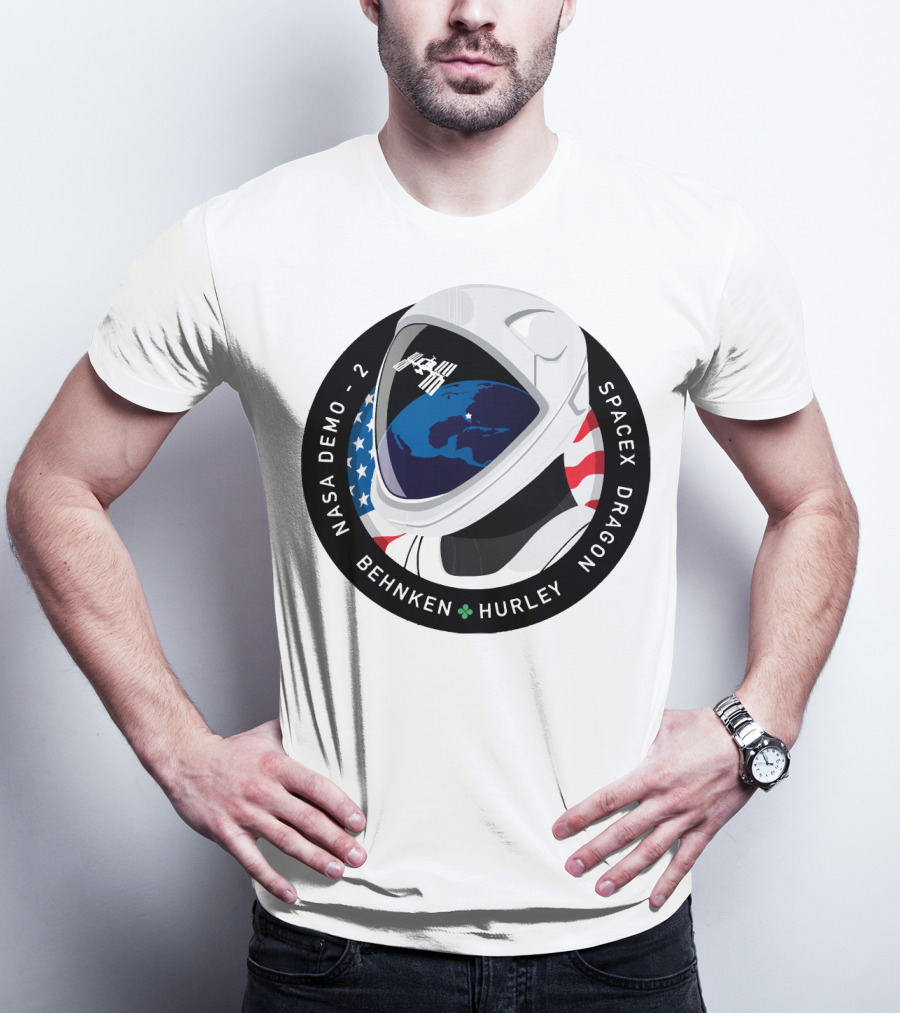 NASA Demo-2 SpaceX Dragon Behnken Hurley Patch T-Shirt