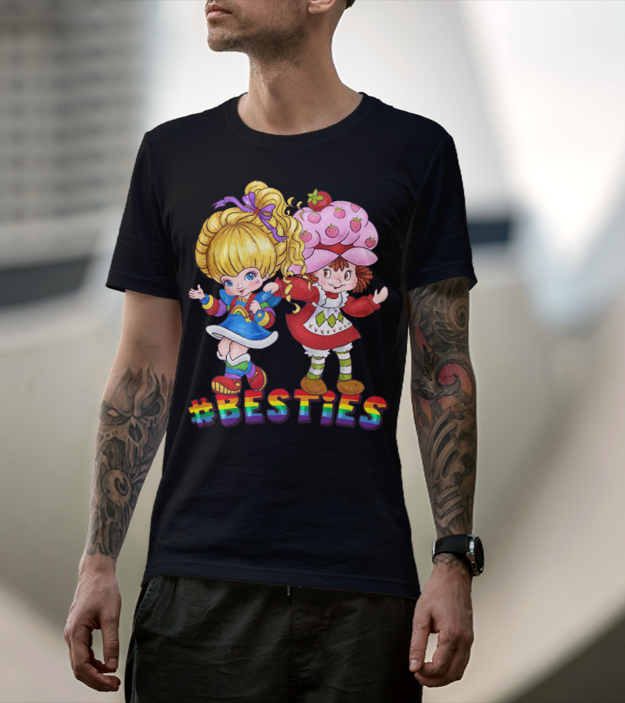BESTIES Rainbow Brite Strawberry Shortcake T-Shirt
