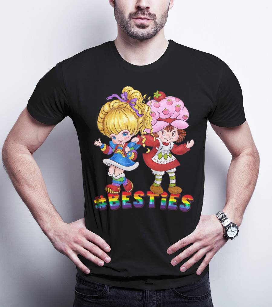 BESTIES Rainbow Brite Strawberry Shortcake T-Shirt