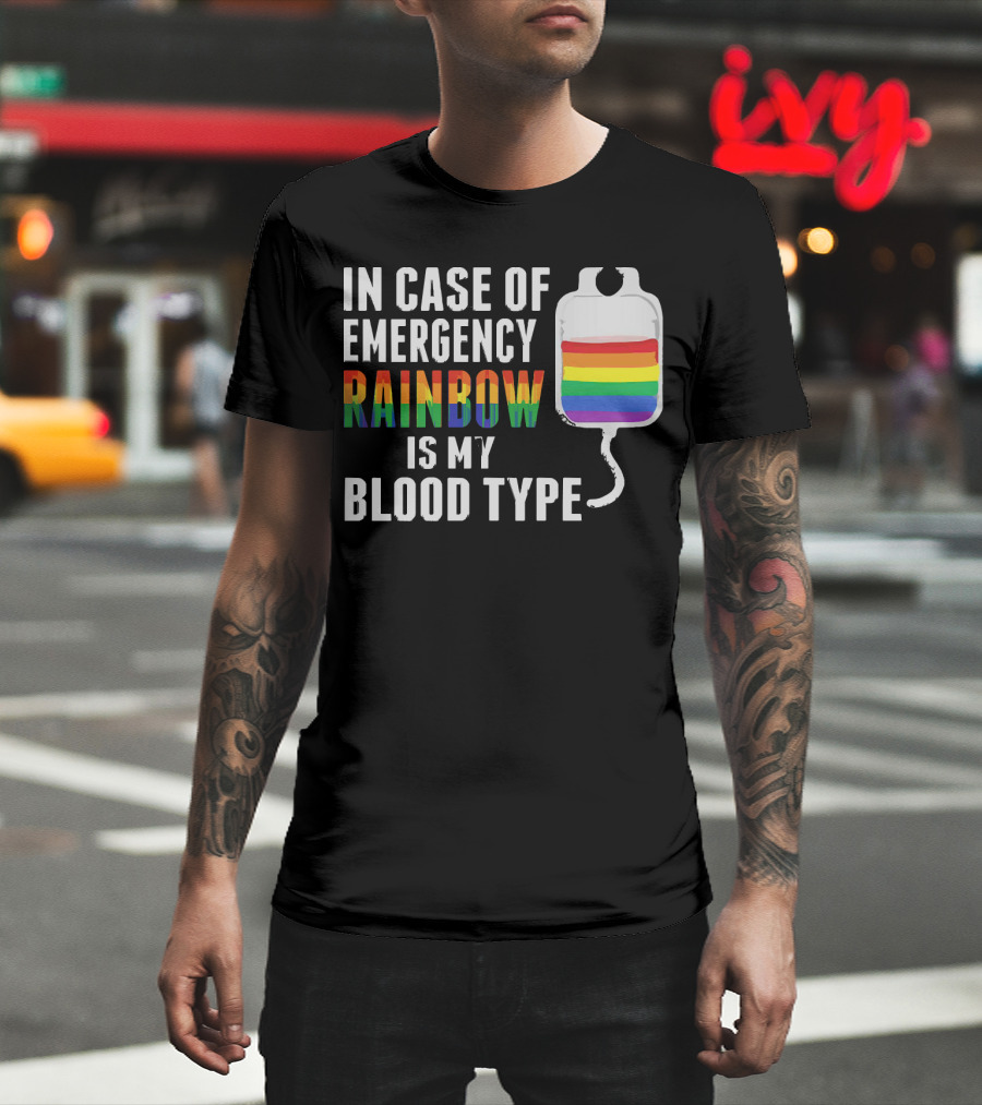 In Case Of Emergency Rainbow Blood Type Bag T-Shirt