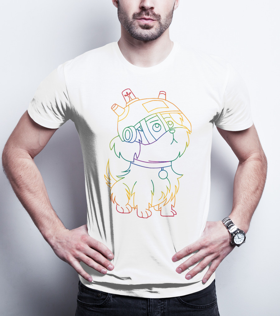 Rainbow Snowball Rick And Morty Pupper AI Helmet T-Shirt