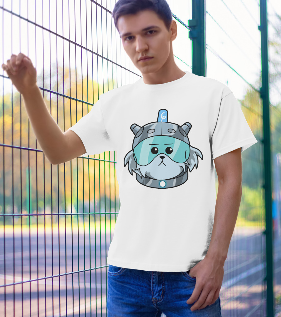 Snowball Rick And Morty Helmeted Dog T-Shirt