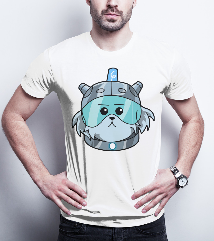 Snowball Rick And Morty Helmeted Dog T-Shirt