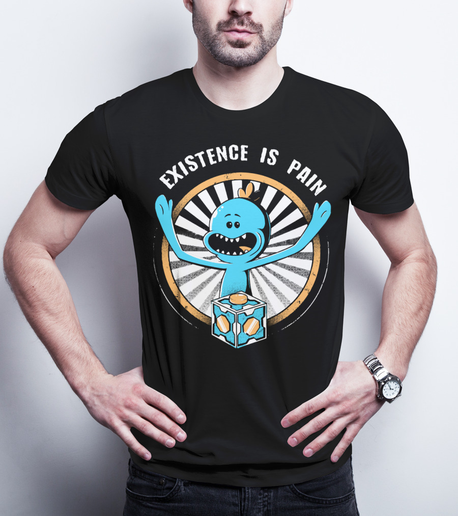 Existence Is Pain Mr. Meeseeks Rick And Morty Cube T-Shirt
