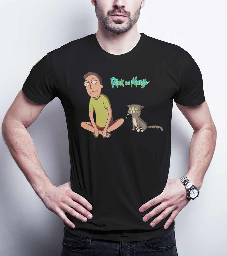 Rick And Morty Jerry And The Talking Cat T-Shirt