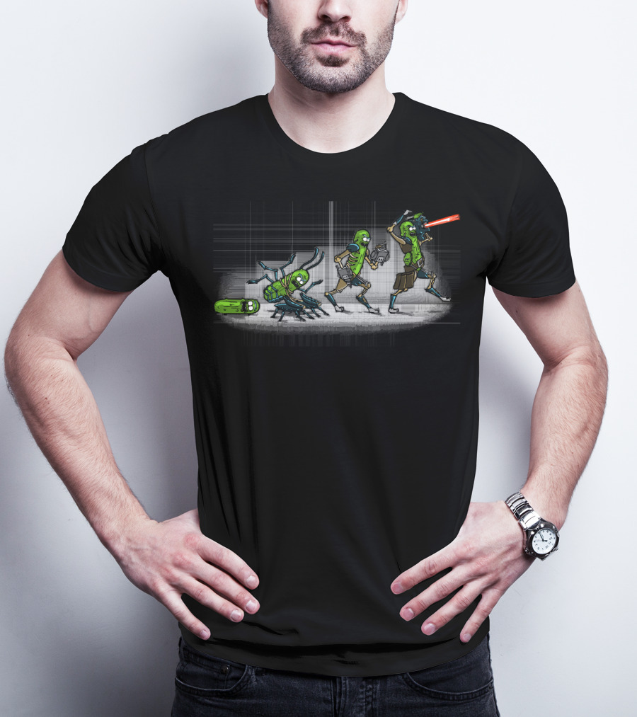 Pickle Evolution Rick And Morty Inspired T-Shirt