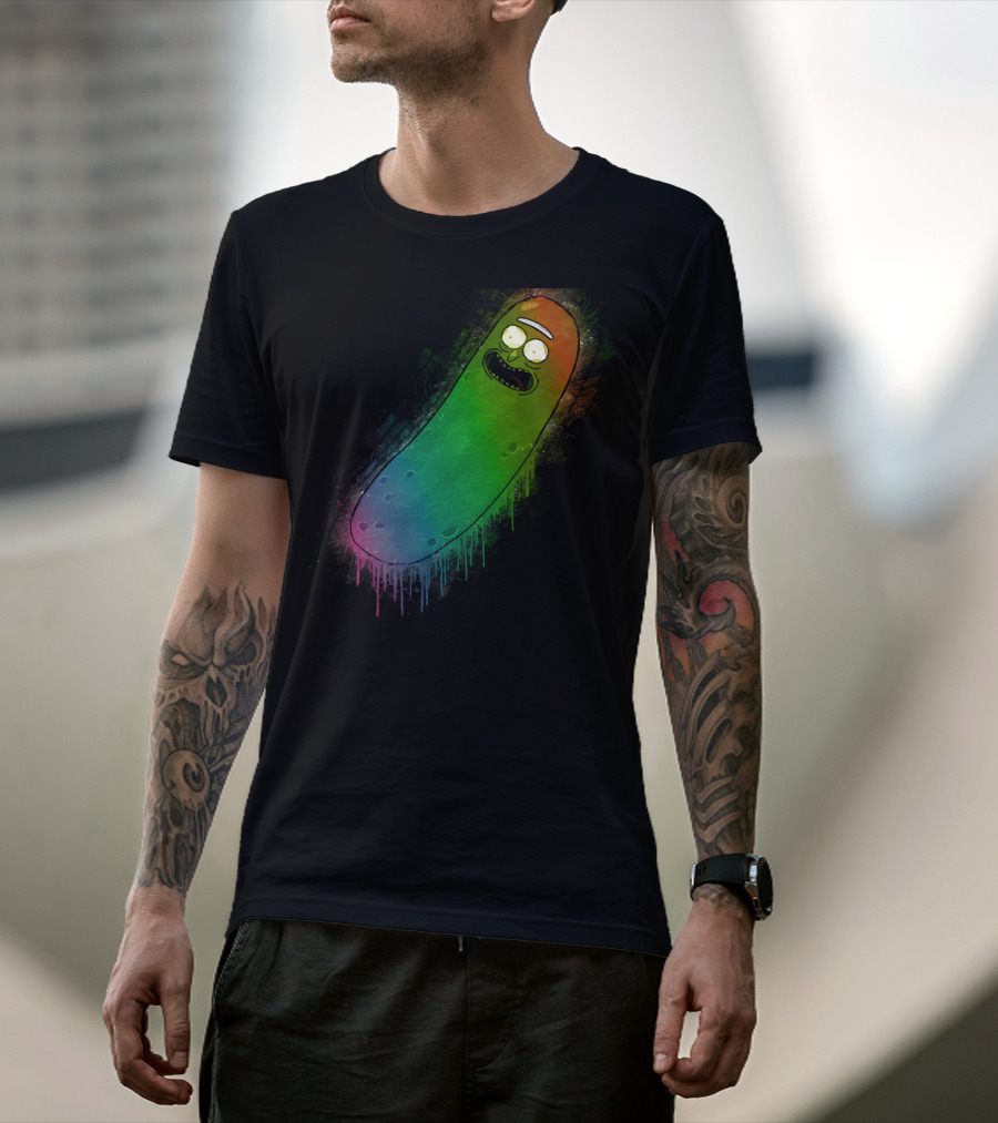 Pickle Rick Rainbow Drip Street T-Shirt