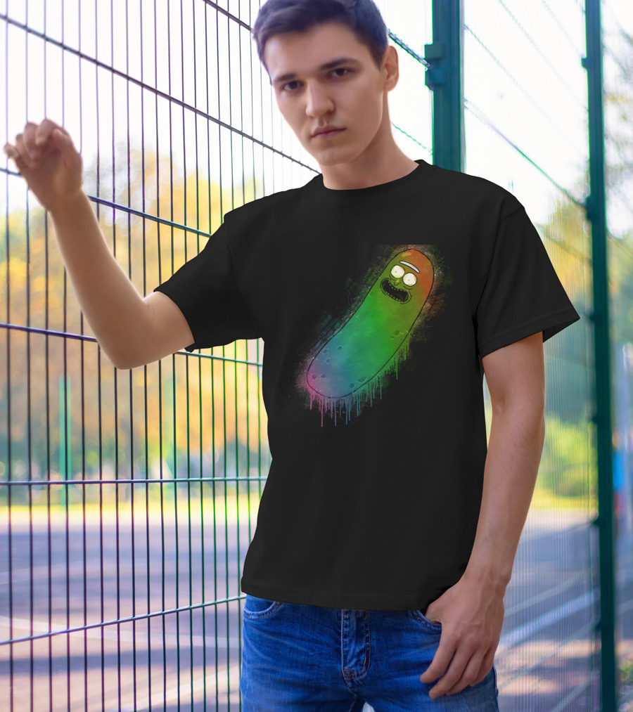 Pickle Rick Rainbow Drip Street T-Shirt