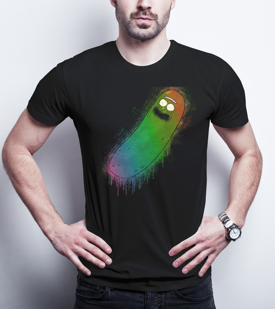 Pickle Rick Rainbow Drip Street T-Shirt