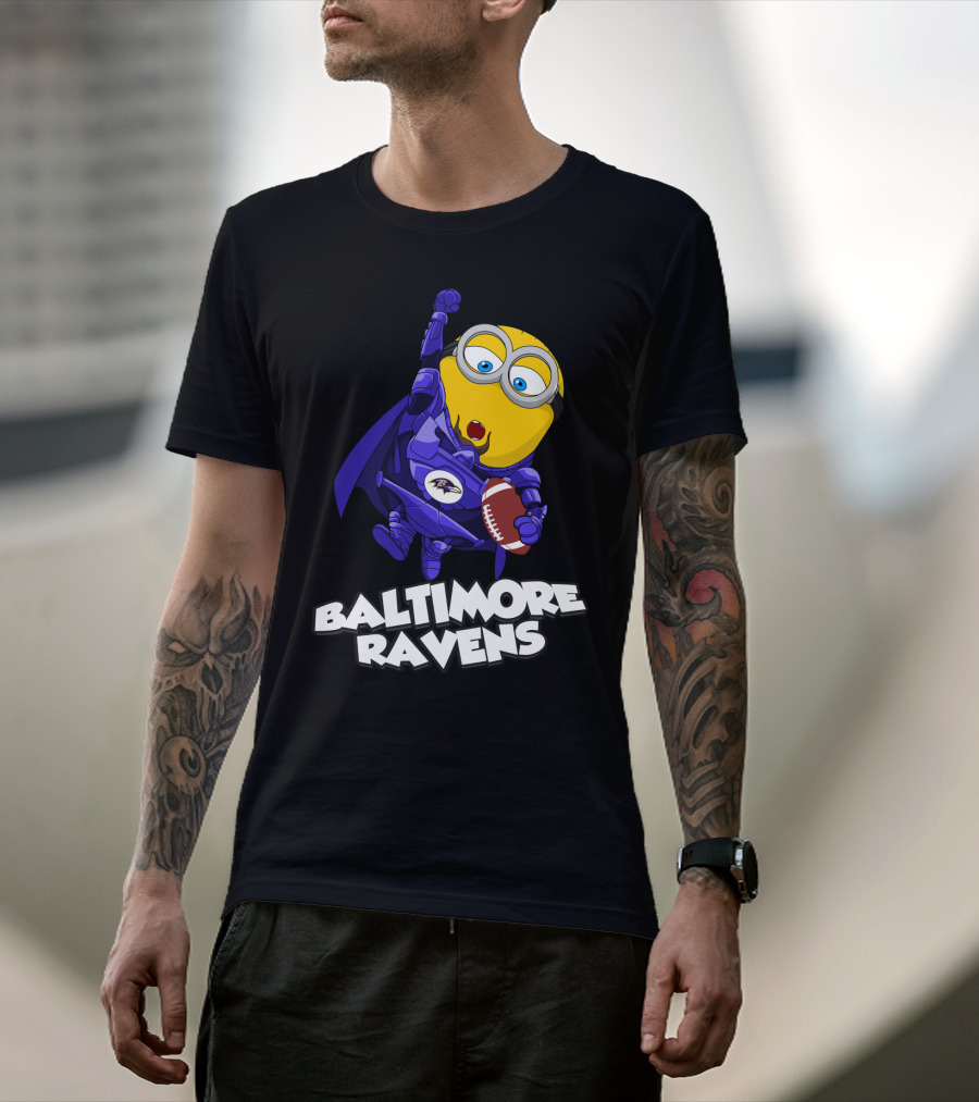 Baltimore Ravens Minion Football Fan T-Shirt