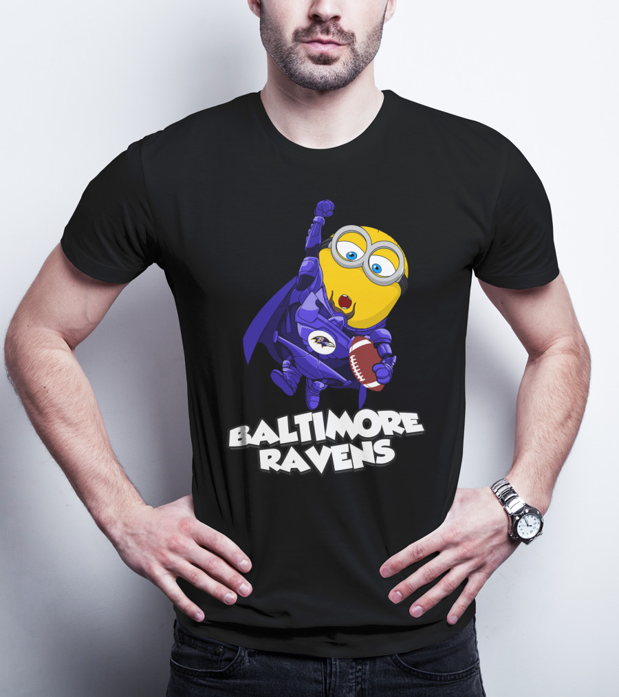 Baltimore Ravens Minion Football Fan T-Shirt