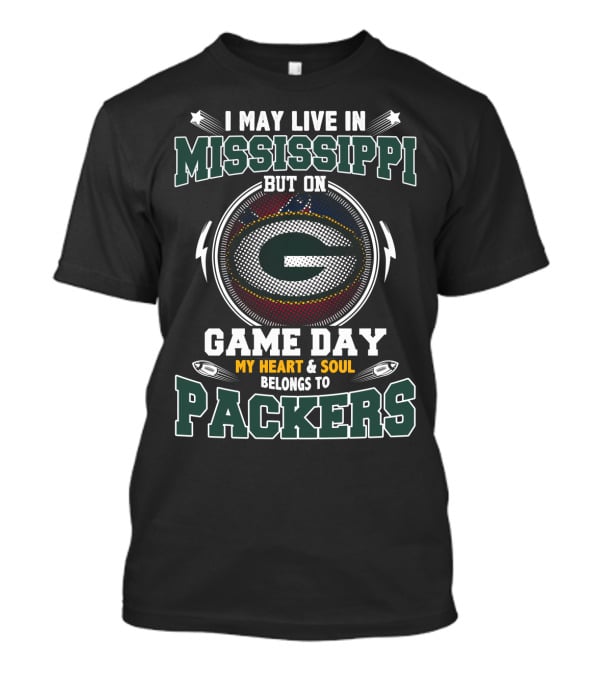 Mississippi Game Day Heart Soul Belongs To Packers T-Shirt
