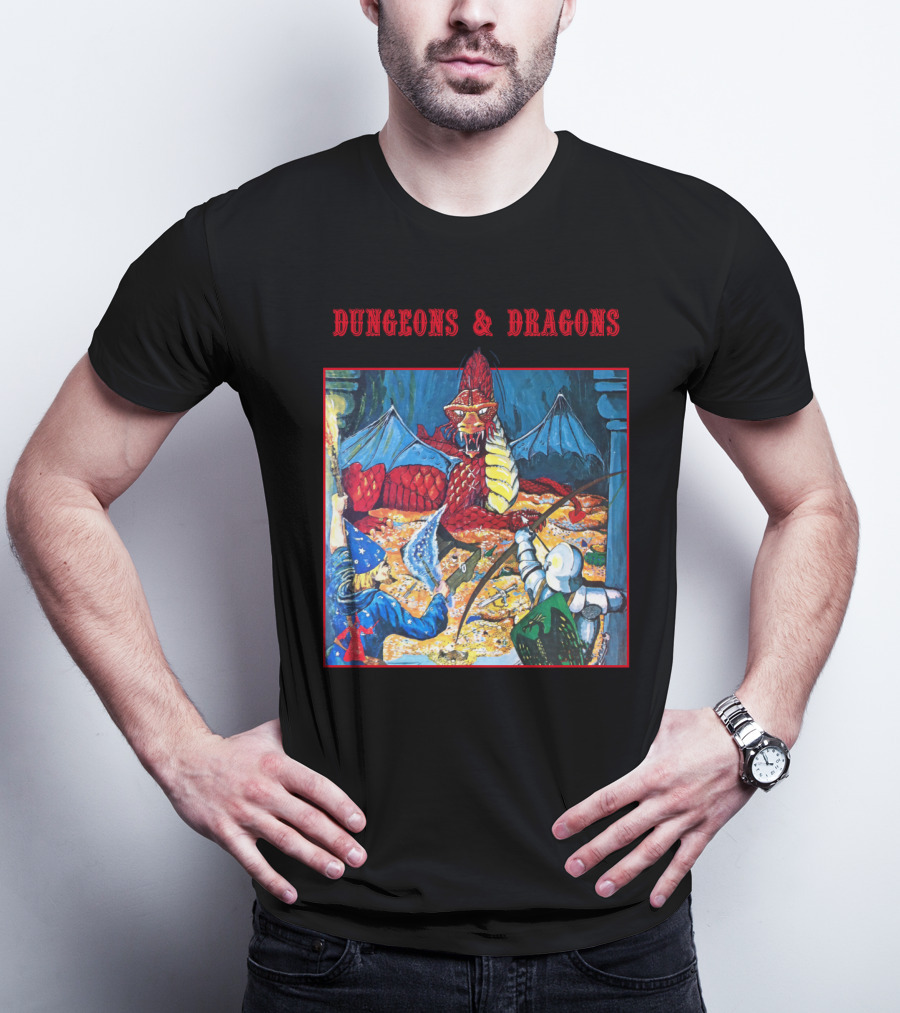 DUNGEONS And DRAGONS BASIC SET VINTAGE ILLUSTRATION ADVENTURE T-Shirt
