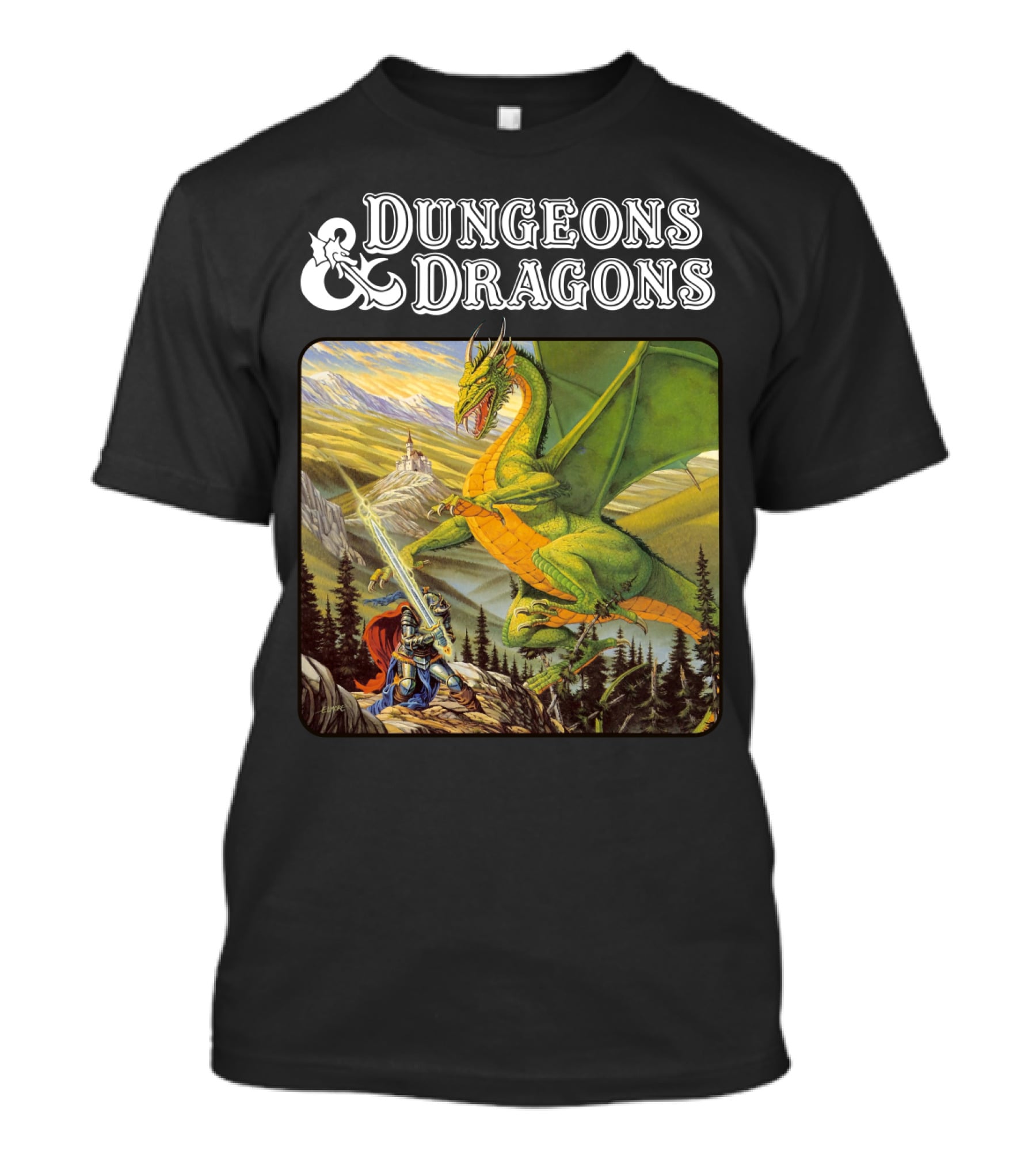 Dungeons And Dragons Dragon Battle Scene T-Shirt