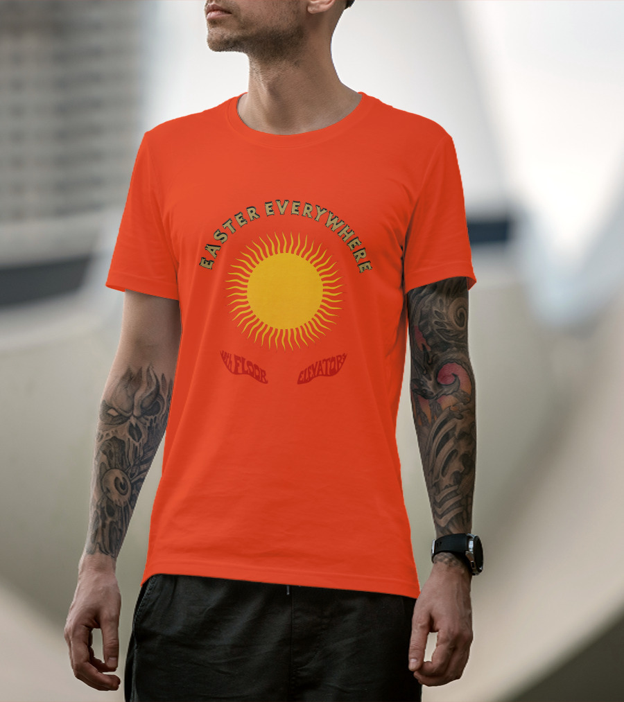 Easter Everywhere 13th Floor Elevators Sunburst Iconic Psychedelic Motif T-Shirt
