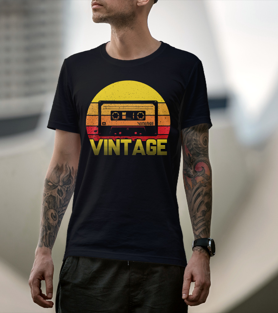 Vintage Cassette Tape Sunset Retro T-Shirt