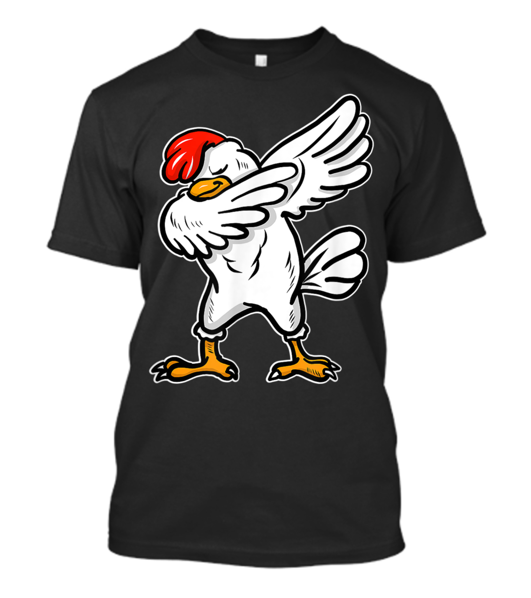 Dabbing Chicken Icon With Red Comb And White Feathers T-Shirt