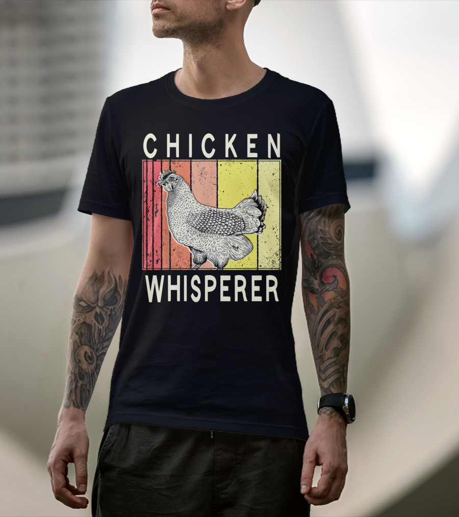 Chicken Whisperer Vintage Illustration For Chicken Farmer Enthusiasts T-Shirt