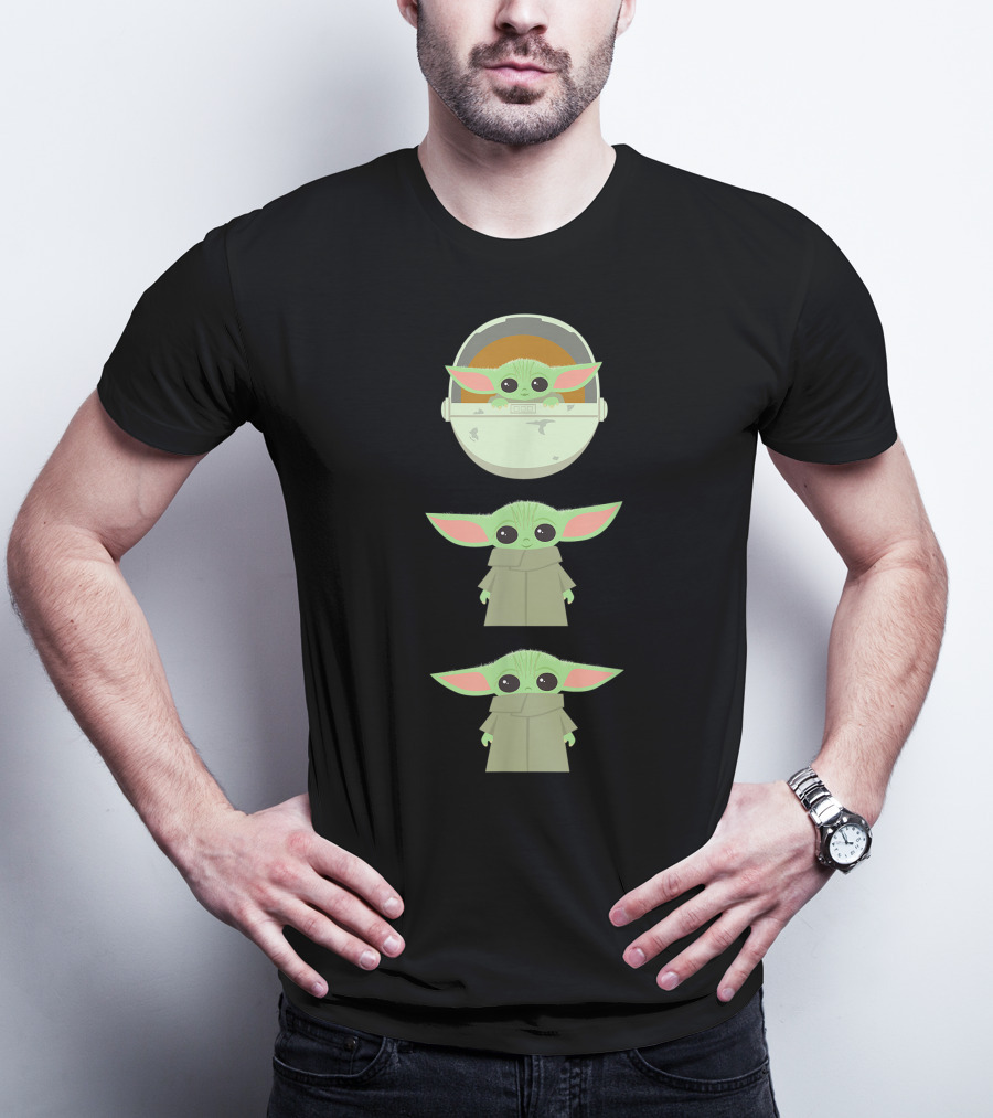 The Child Floating Pod Cartoon Characters T-Shirt