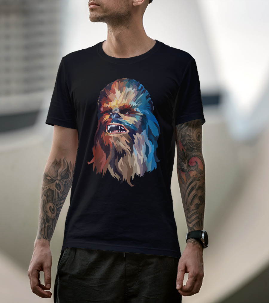 Chewbacca Multicolor Geometric T-Shirt