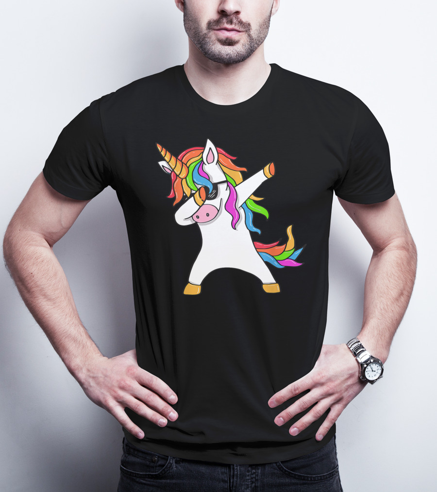 Rainbow Dabbing Unicorn Dab Unicorn T-Shirt