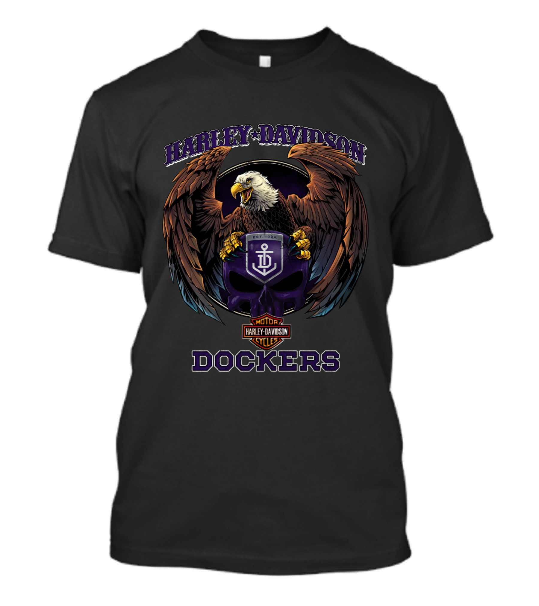 Harley Davidson Fremantle Dockers Motor Cycles Eagle T-Shirt